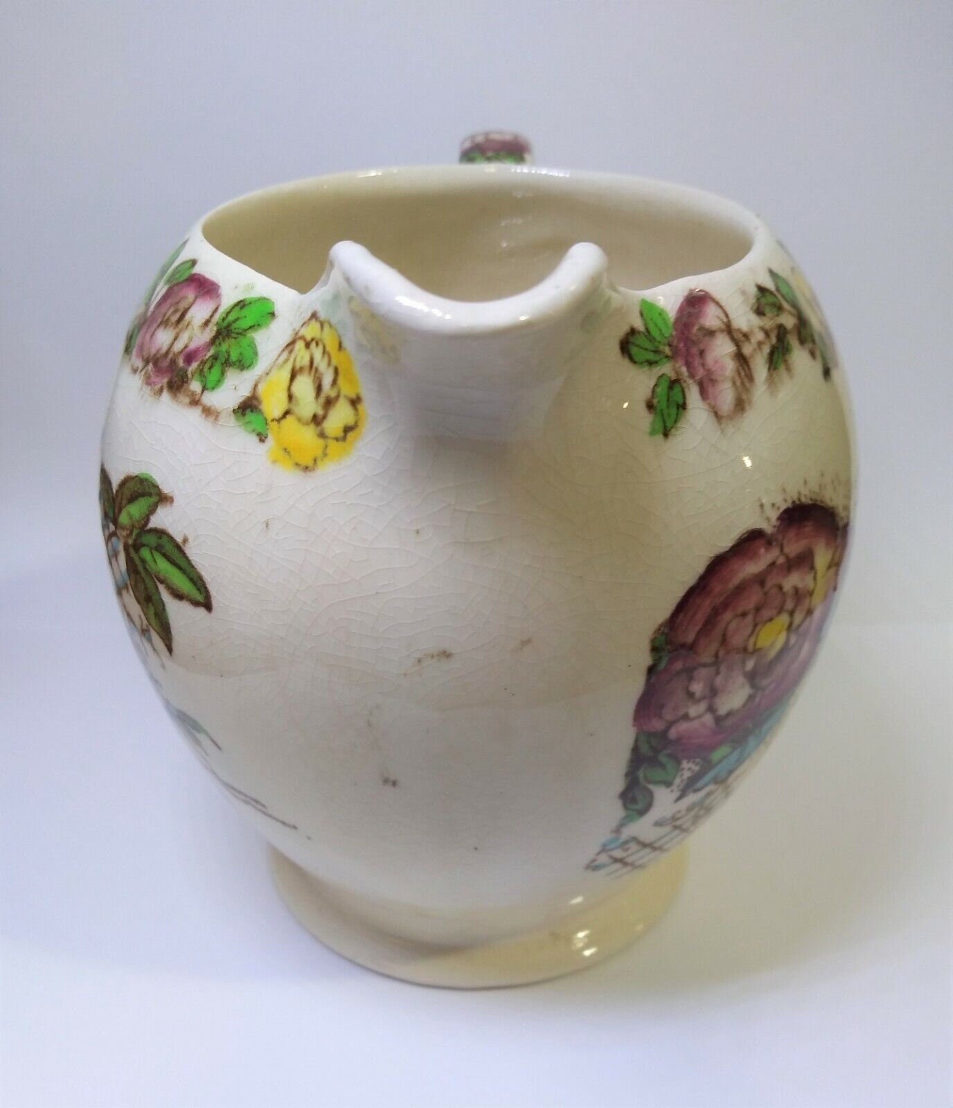 Vintage SADLER PITCHER Colorful FLORAL Pattern Pottery Made - Etsy