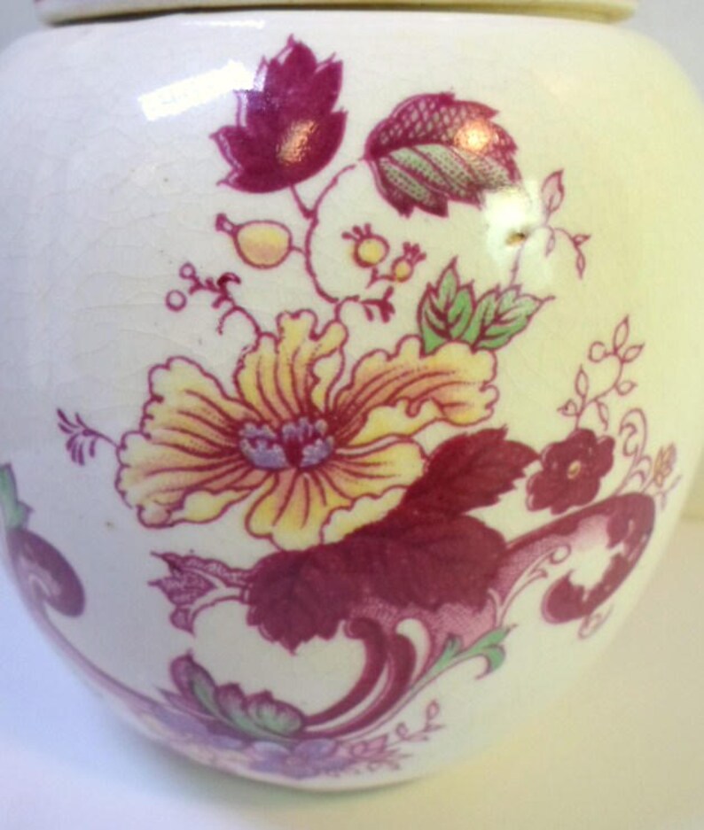 Vintage Pottery POTPOURRI JAR Pierced Lid FLORAL Pattern - Etsy