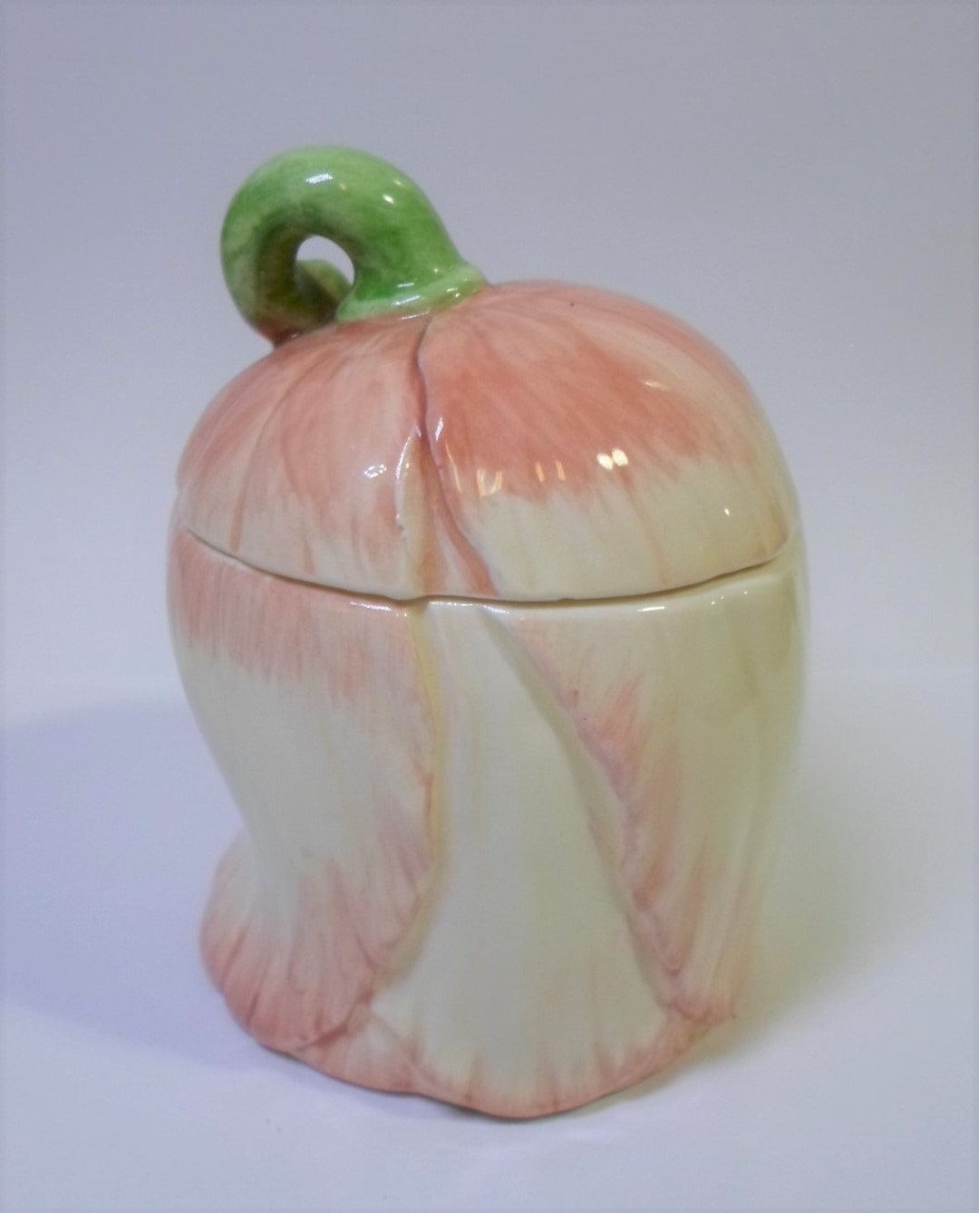 Vintage TULIP JAR & LID by Sigma Tastesetter Pink Color Upside - Etsy