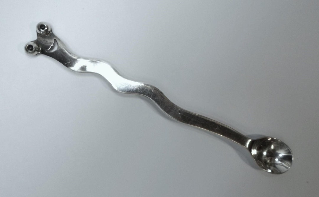 Vintage Emilia CASTILLO STERLING SPOON Curly Worm / Snake 925 Sterling ...