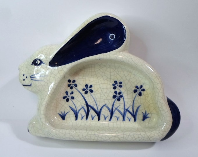 Vintage DEDHAM Pottery BUNNY RABBIT Dip Bowl by the Potting Shed Hand ...