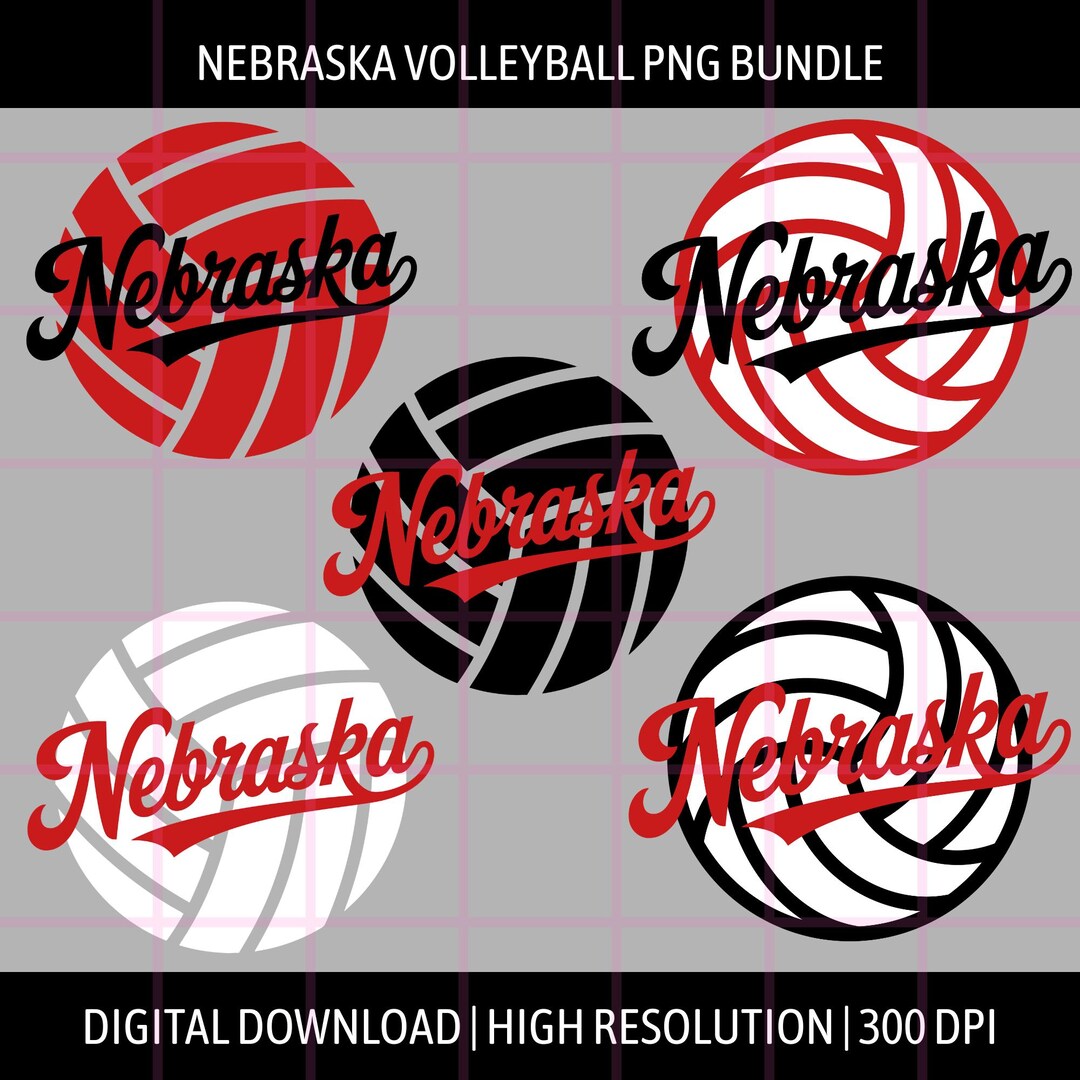 Nebraska Volleyball PNG Bundle: Cornhusker State Pride (digital ...