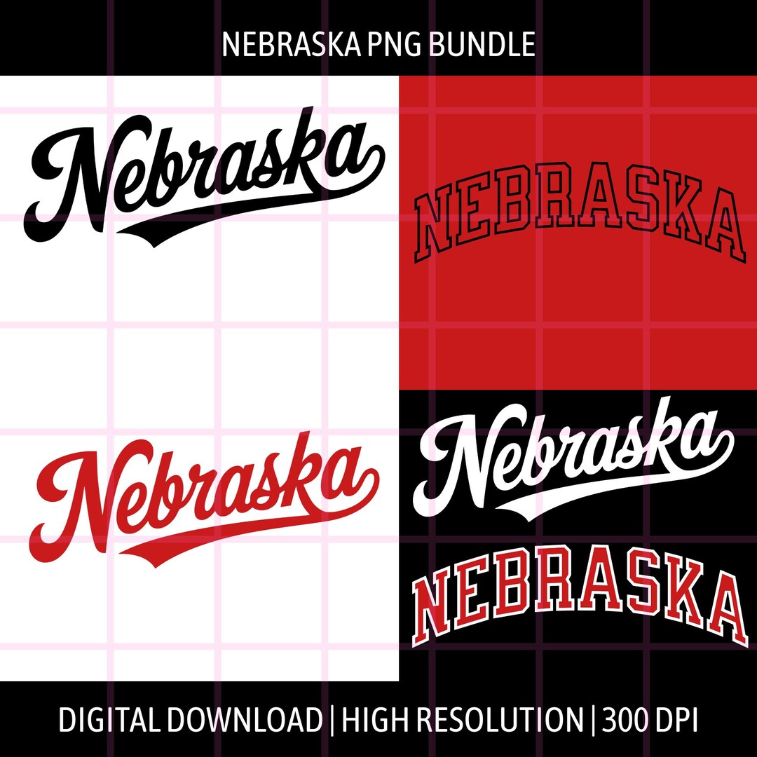 Nebraska Typography PNG Bundle: State Pride (digital Download) - Etsy