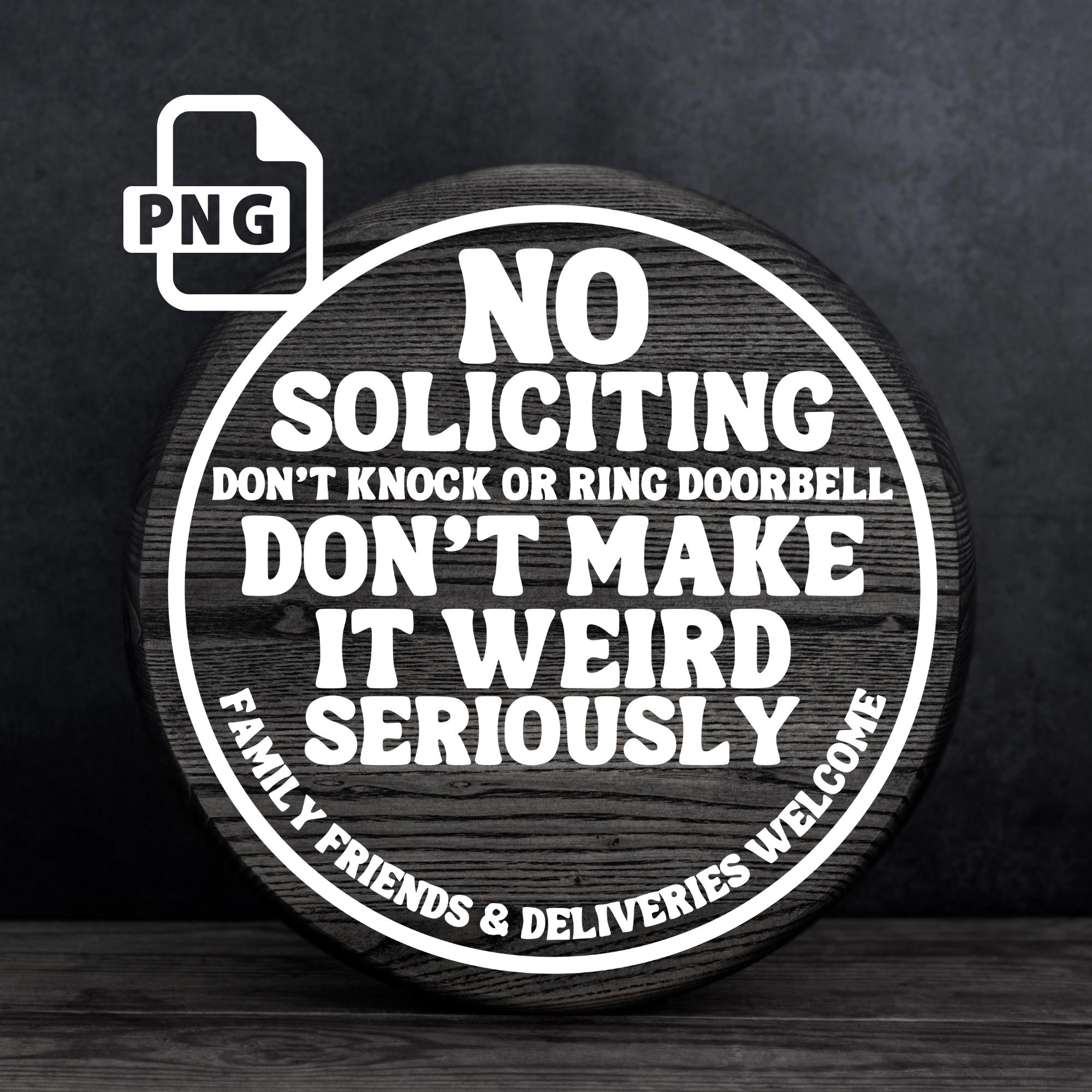 No Soliciting Sign PNG Digital Download – Funny No Soliciting Door Sign ...
