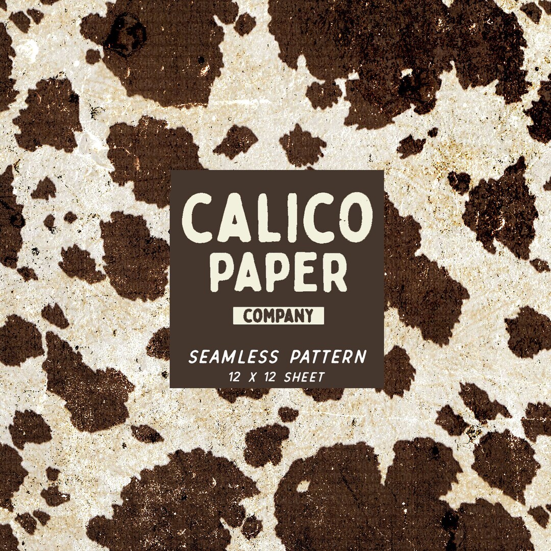 Cow Print Textured | Seamless Pattern, Seamless Digital Paper, Western ...