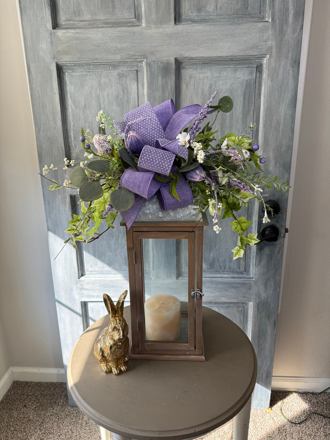 Spring Swag, Spring Lantern Decor, Easter Lantern Swag, Easter Lantern ...