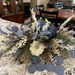 Large Blue Fall Centerpiece With Pumpkins Island Centerpiece - Etsy