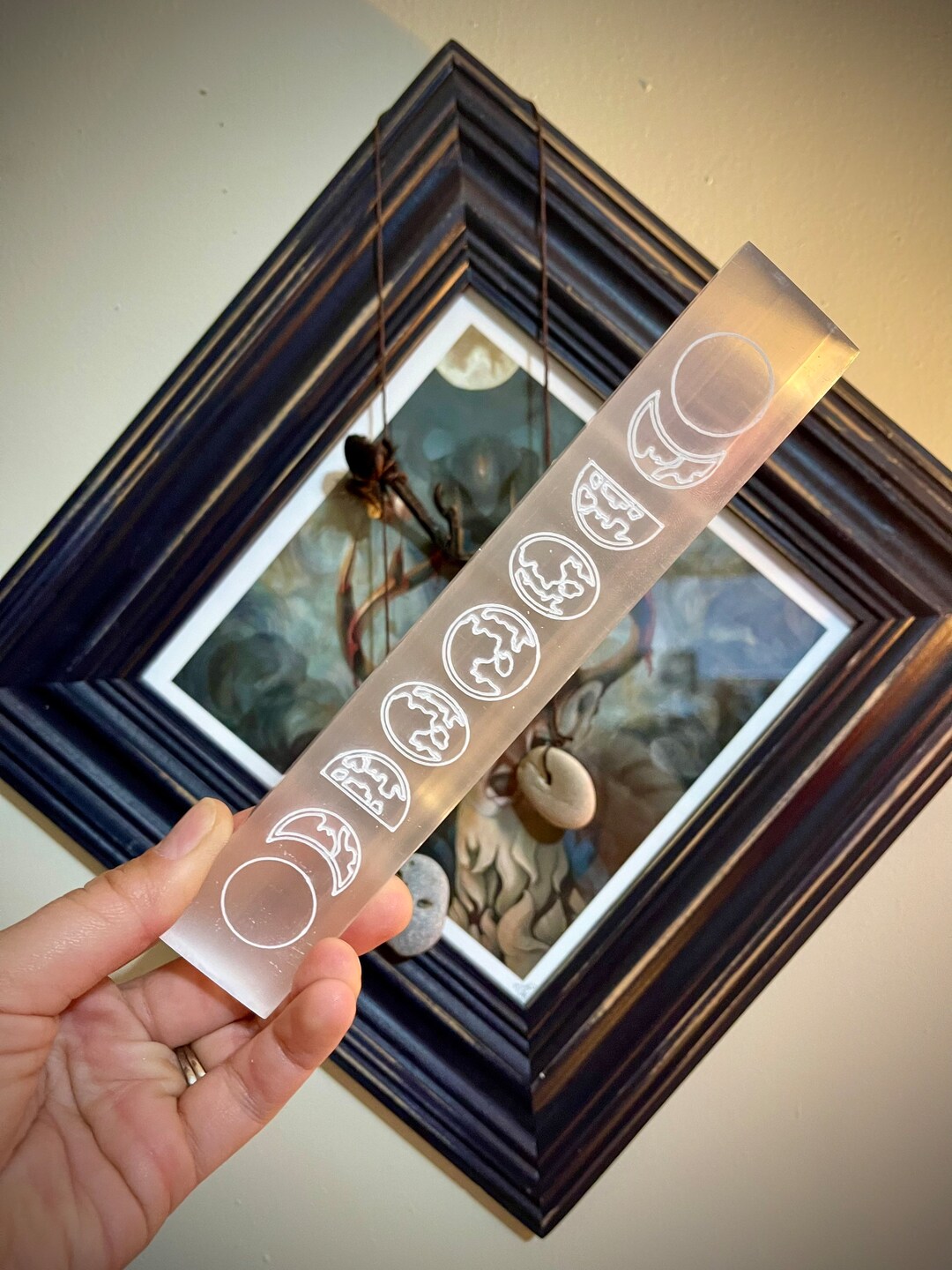 Selenite Moon Phase Ruler - Etsy