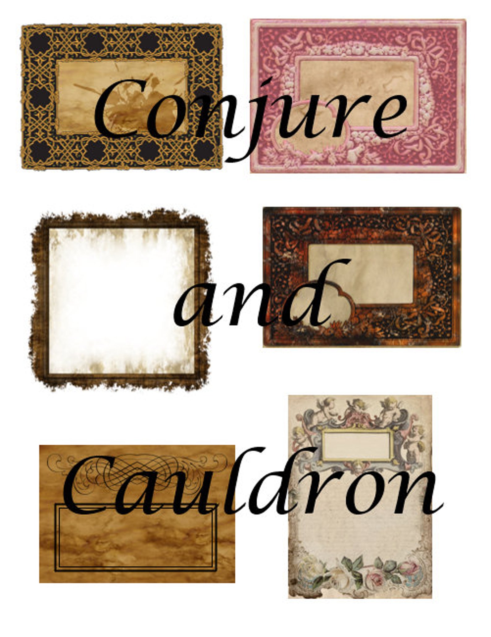 Antique Parchment Apothecary Labels ~ Print Yourself Labels - Etsy