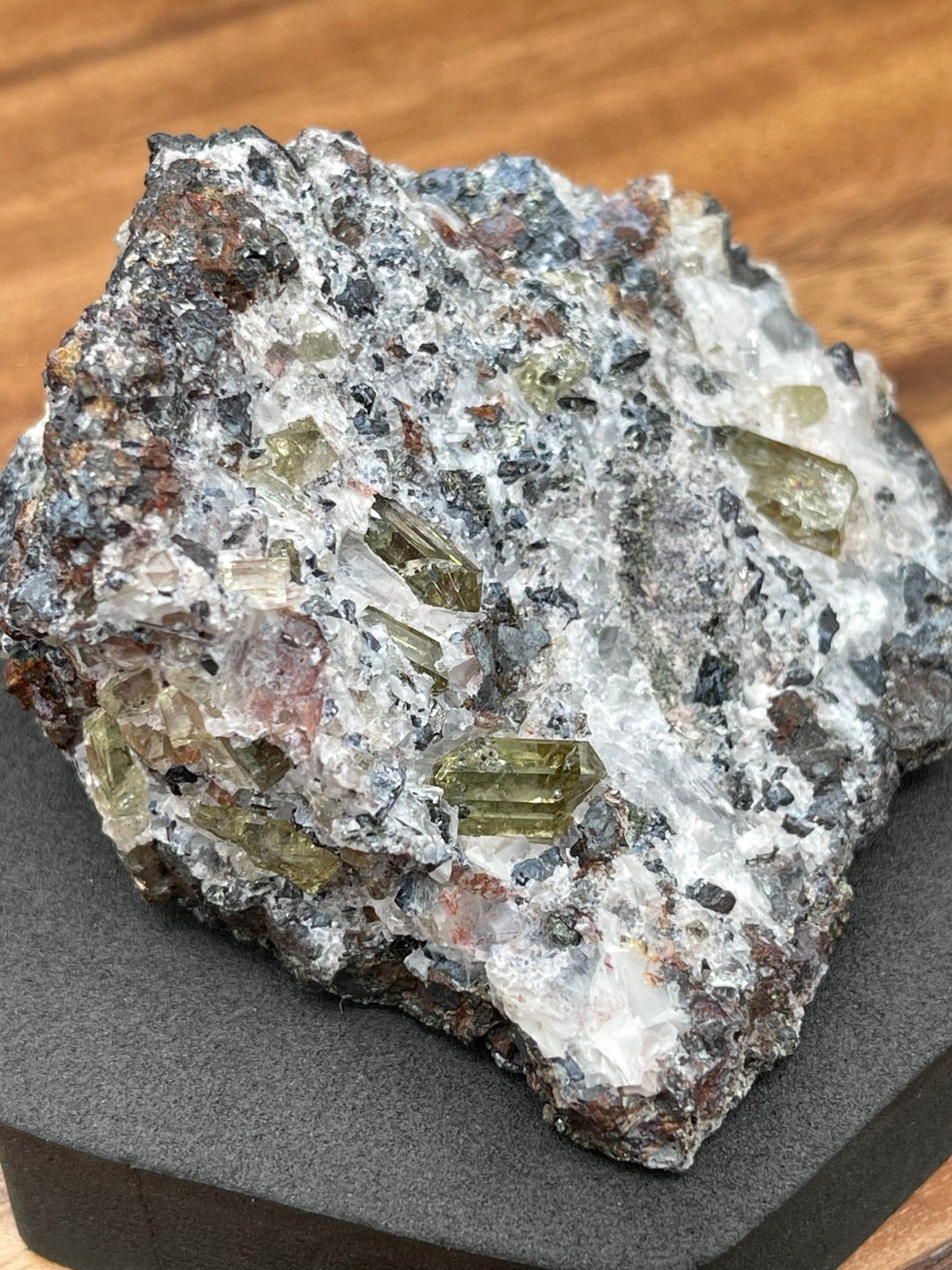 Golden Yellow Apatite in Matrix - Etsy