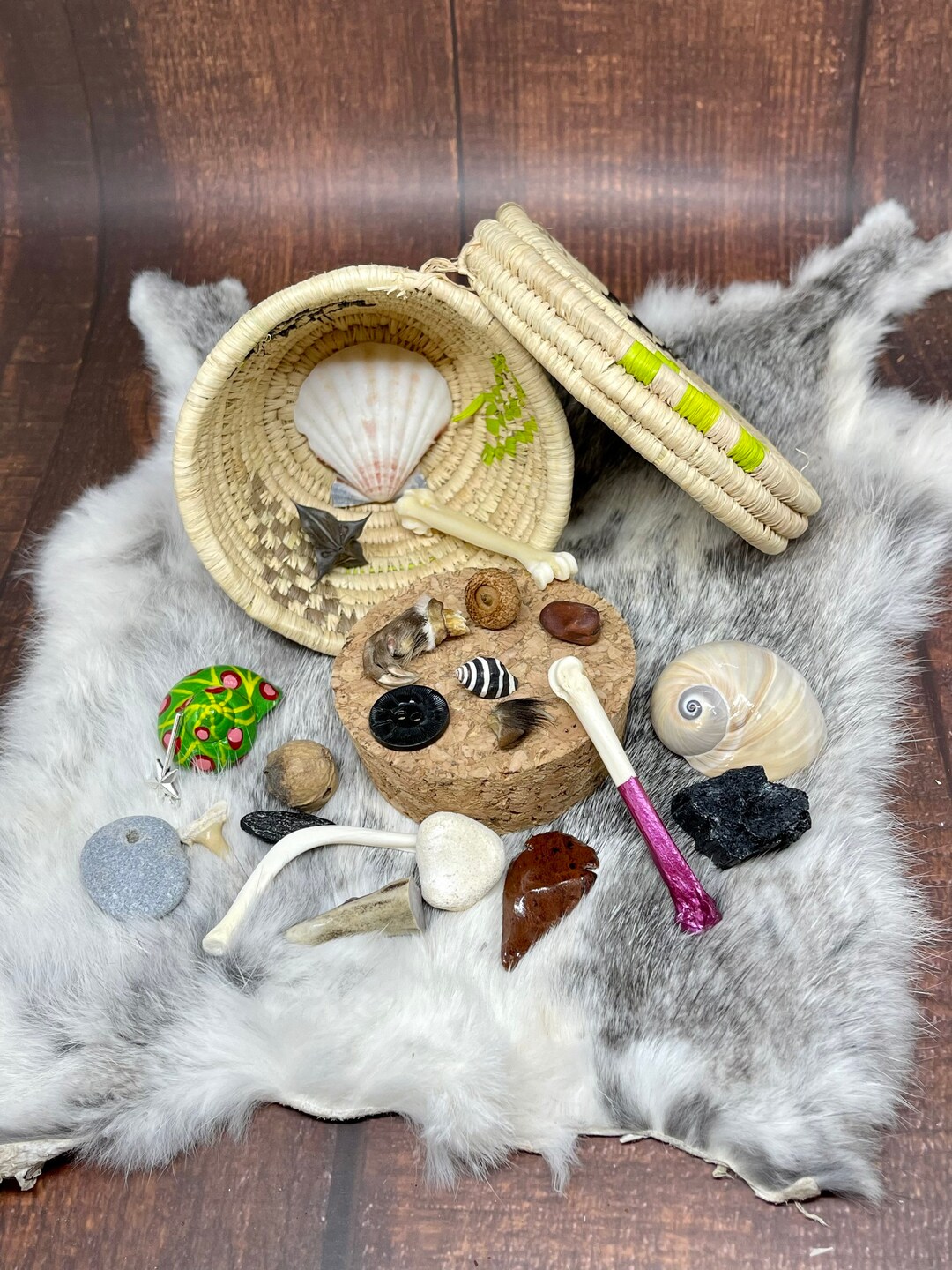 Bone Throwing Set in Basket - Etsy