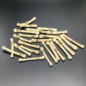 Bone Runes Handmade Coyote Bone Rune Set Elder Futhark - Etsy