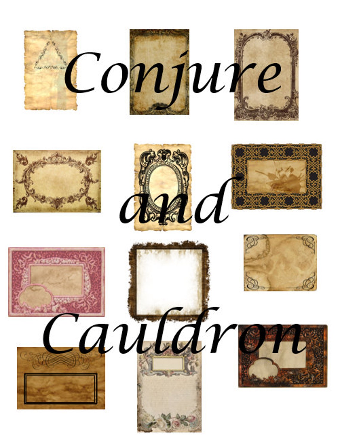 Antique Parchment Apothecary Labels ~ Print Yourself Labels - Etsy