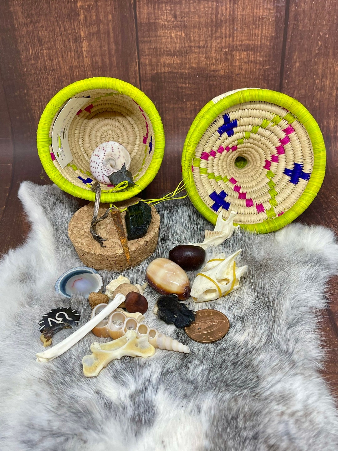 CLEARANCE Bone Throwing Set in Basket - Etsy