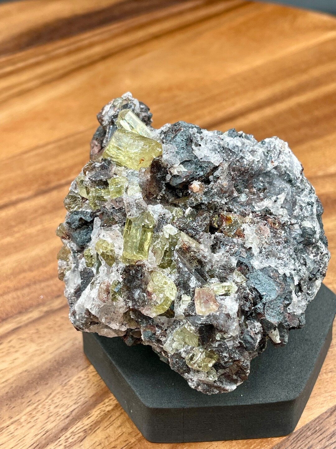Golden Yellow Apatite in Matrix - Etsy
