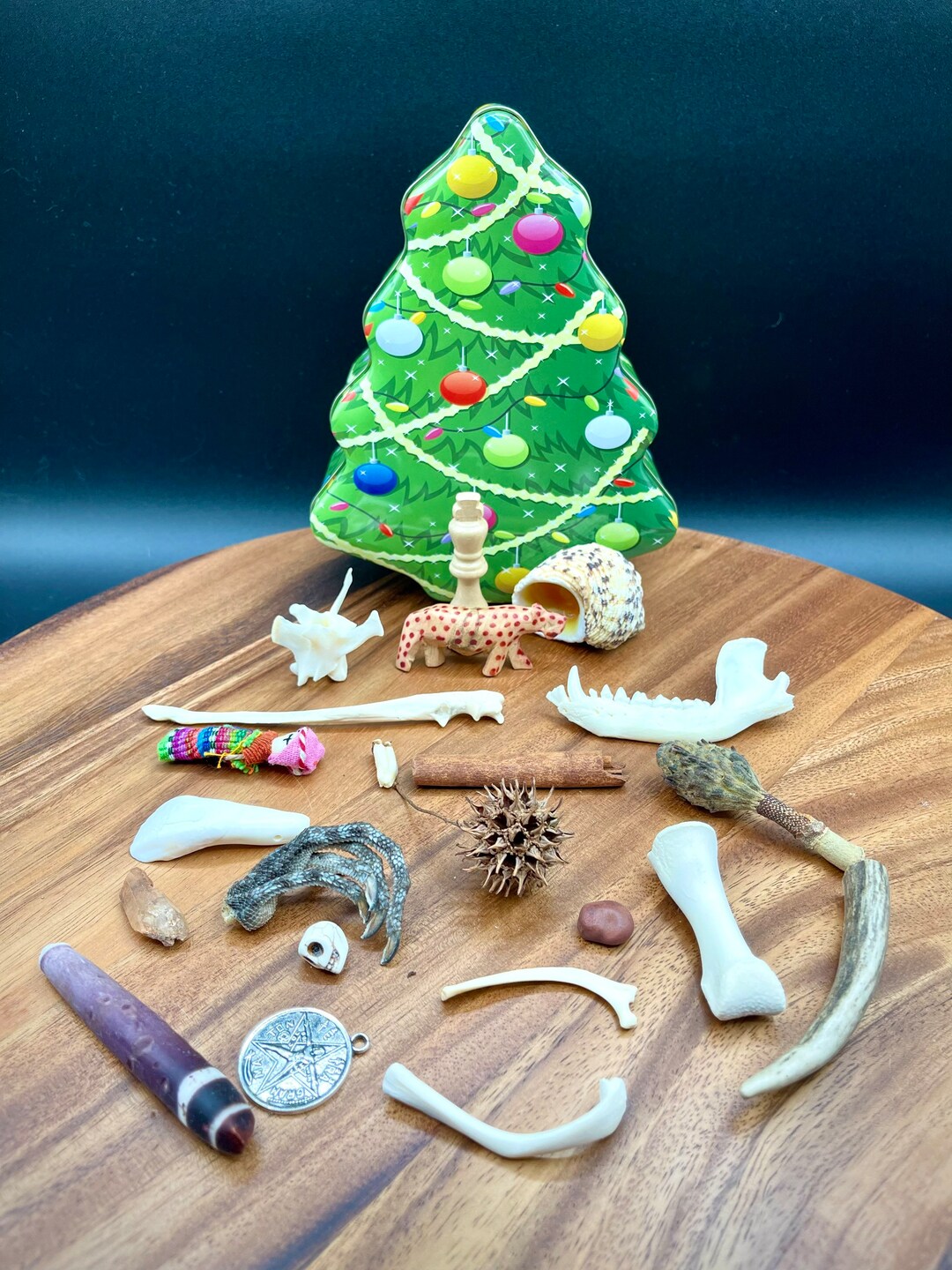 Osteomancy Set Bone Throwing Set Christmas Tin - Etsy