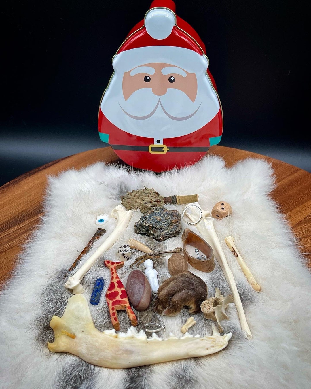 Osteomancy Set Bone Throwing Set Christmas Tin - Etsy