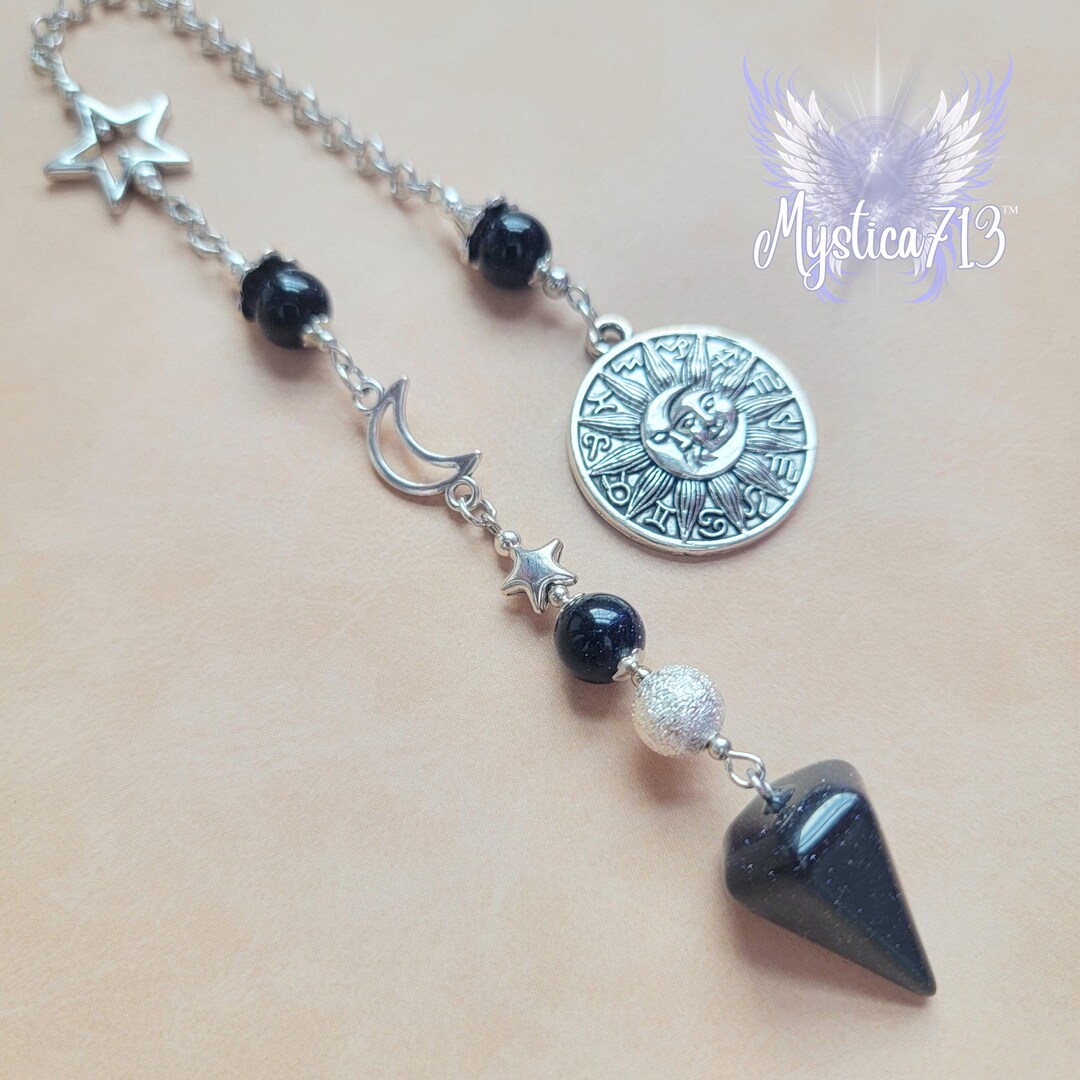 Celestial Collection Pendulum Zodiac Sun Stars and Moon With Blue ...