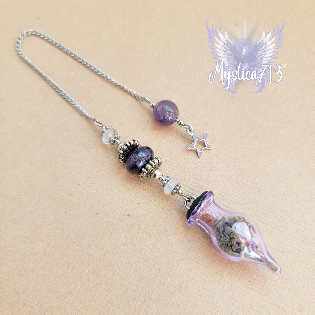 Botanicals & Crystals Pendulum With Optional Altar Set of Satin Spar ...