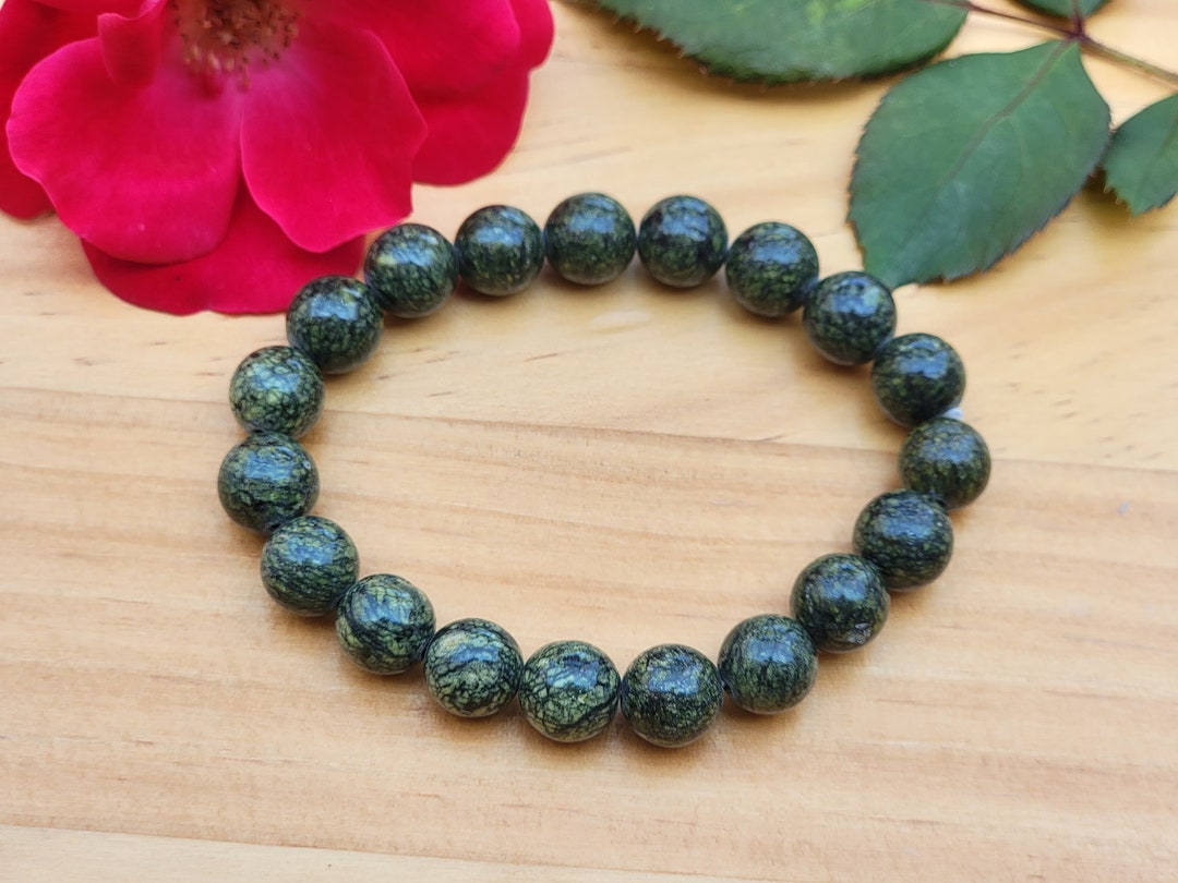 Asterite Serpentine Stretch Crystal Bracelet - Etsy