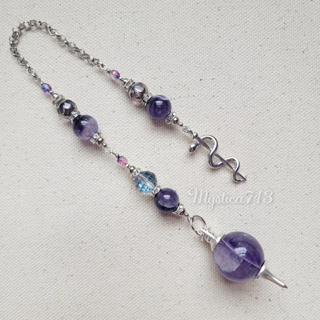 Amethyst Energy Healing Pendulum & Celestial Divination With Rod of ...