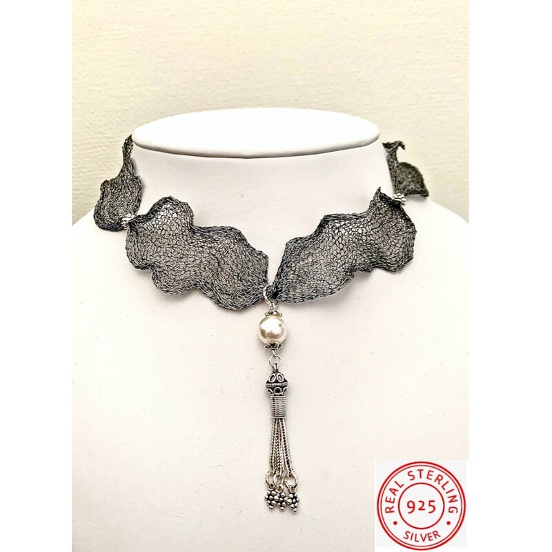 Wire Mesh Necklace - Etsy