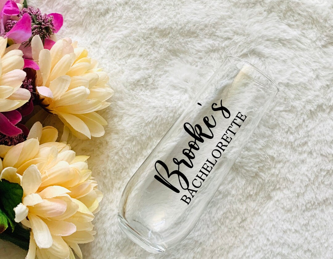 Bachelorette Party Flute, Personalized Party Decor, Bachelorette Gifts ...