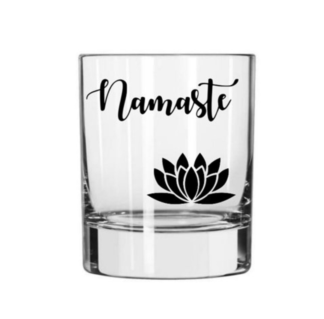 Namaste Rocks Glass, Namaste Gifts, Namaste Glass, Namaste Whiskey ...