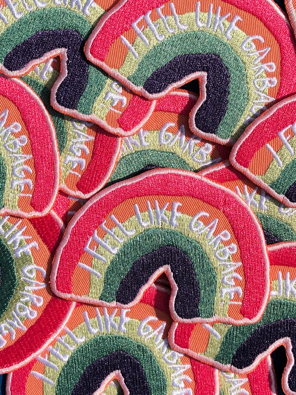 Painbow Patch Garbage Rainbow Iron-On Patch Spoonie | Etsy