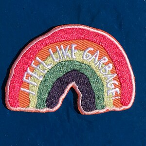 Painbow Patch Garbage Rainbow Iron-On Patch Spoonie | Etsy