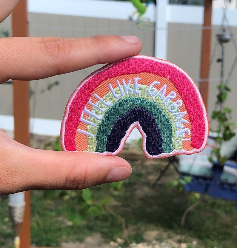 Painbow Patch Garbage Rainbow Iron-on Patch Spoonie | Etsy