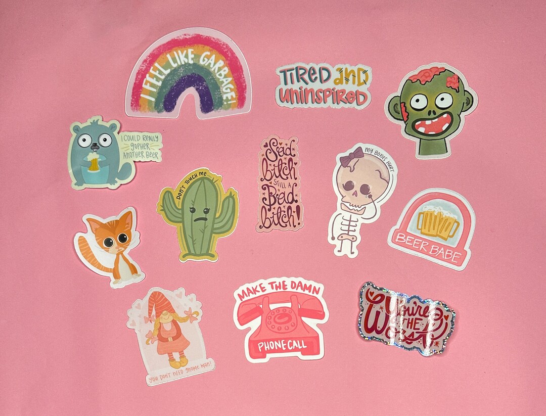 Choose Your Own Sticker Pack | Mental Health & Illness | Pastel Vinyl ...