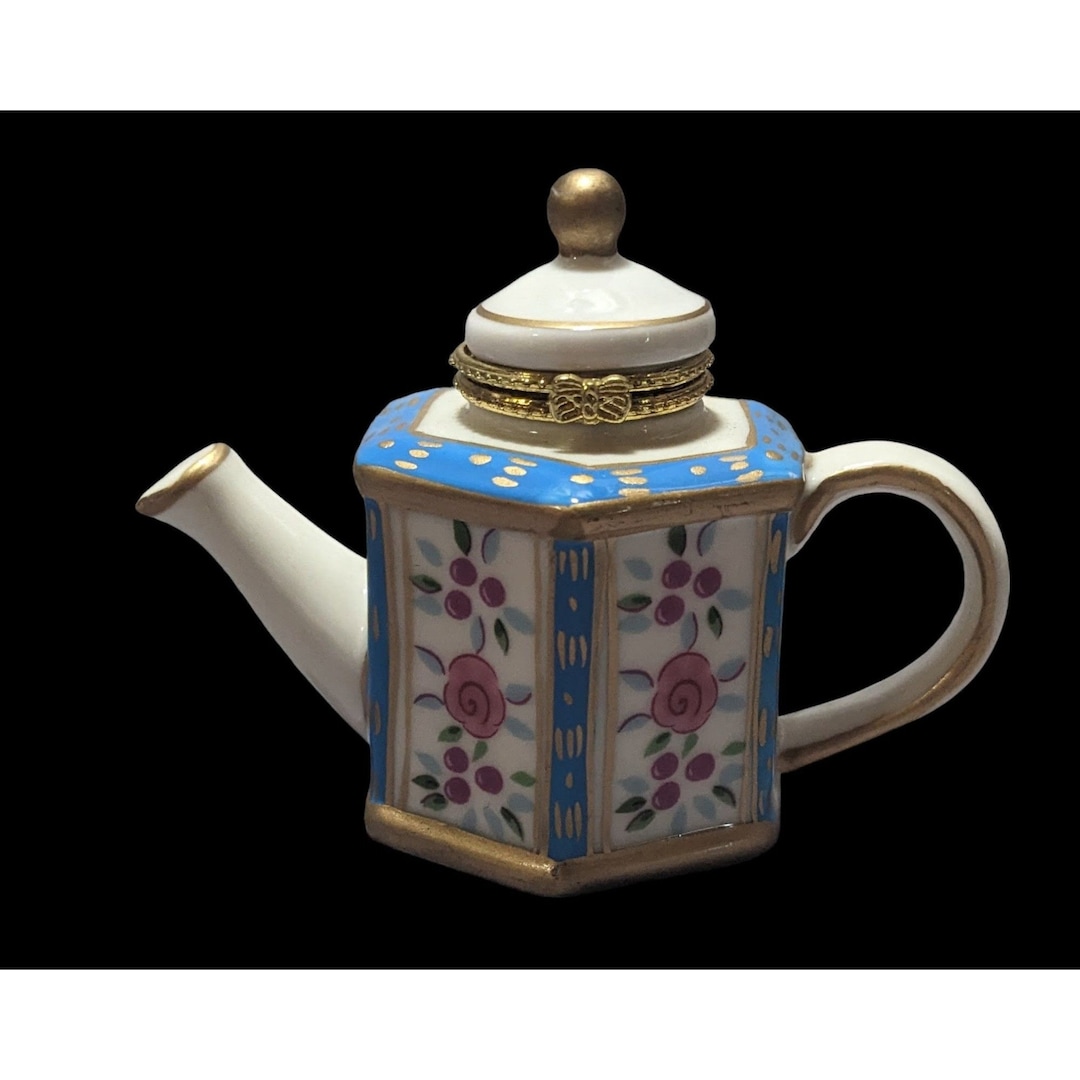 Vintage Cottagecore Teapot Trinket Box - Etsy
