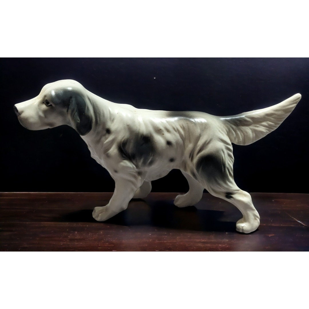 Vintage Porcelain English Setter Figurine - Etsy