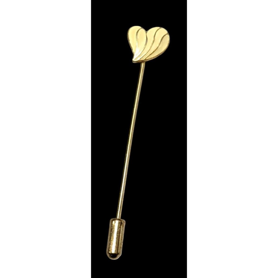 Vintage Gold Tone and Cream Enamel Heart Stick Pin - Etsy