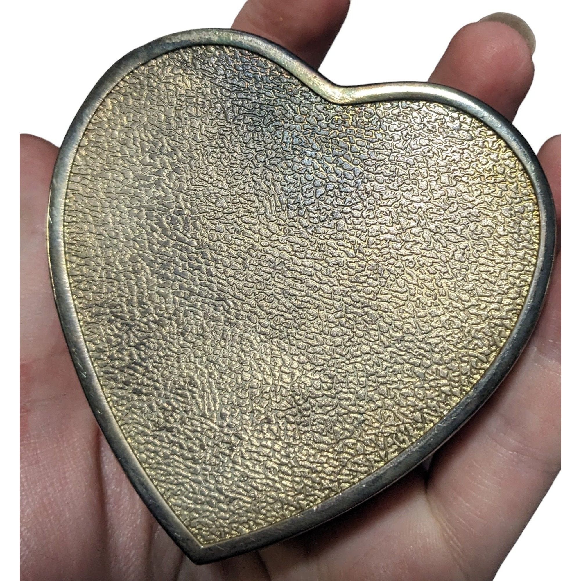 Vintage 1950s International Silver Co. Silver Plated Heart Trinket Box ...