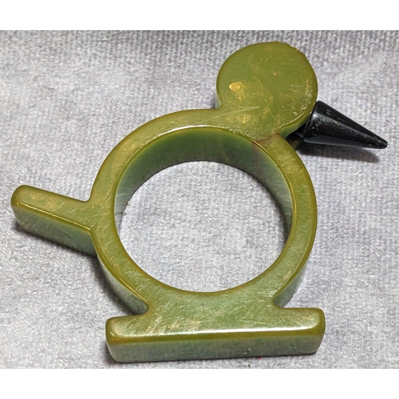 Vintage Bakelite Green Bird Napkin Ring - Etsy