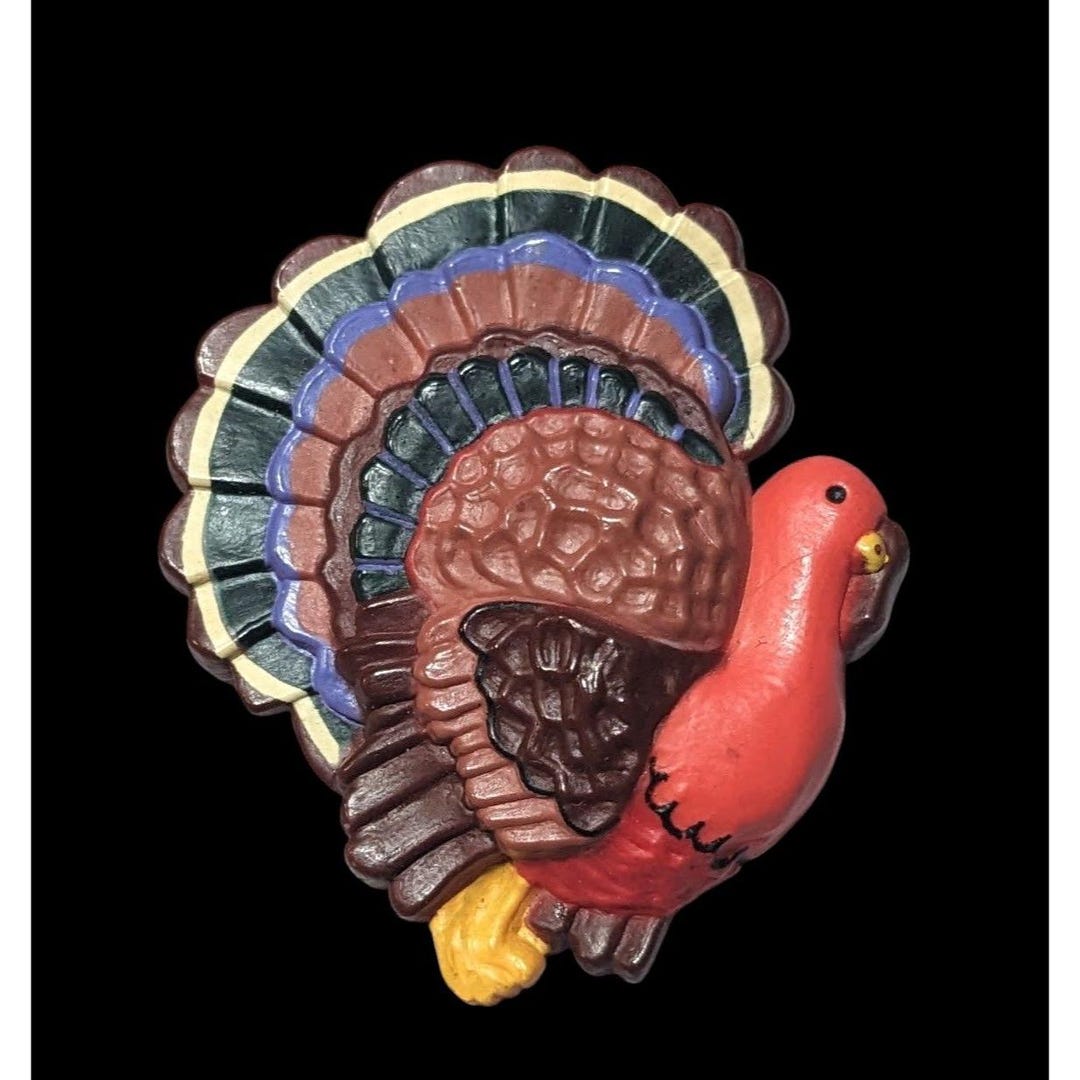 Vintage Thanksgiving Turkey Brooch by Hallmark - Etsy