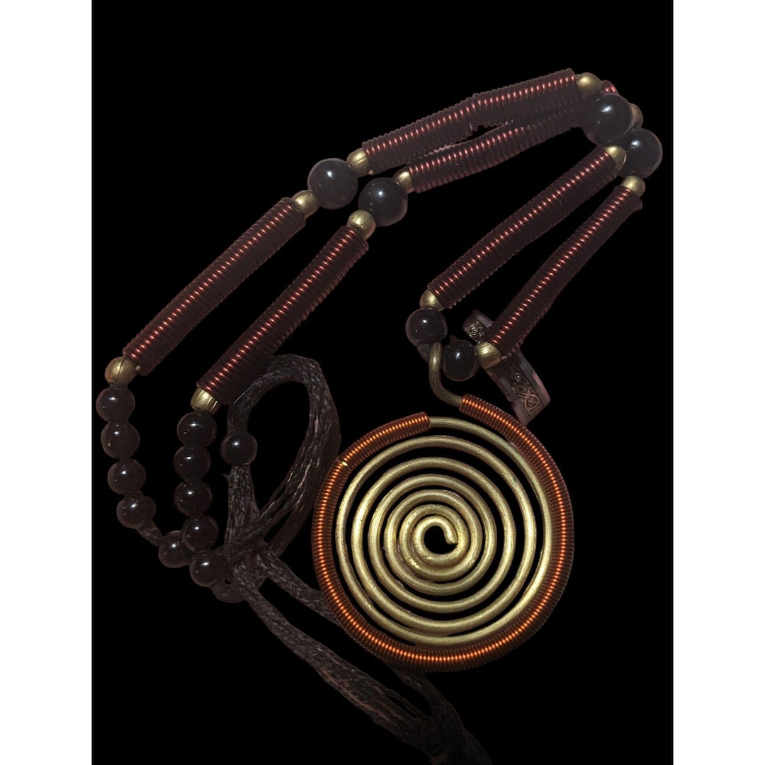 Vintage Handmade Wire Wrap Coil Necklace - Etsy