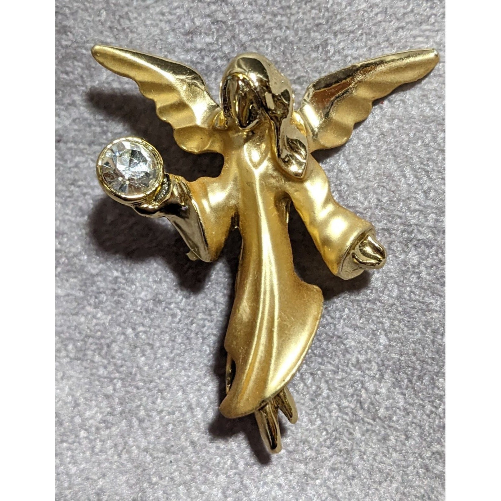 Giusti Vintage Gold Angel Brooch - Etsy