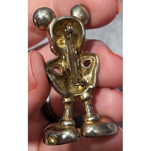 Vintage Silver/gold Mickey Mouse Brooch - Etsy