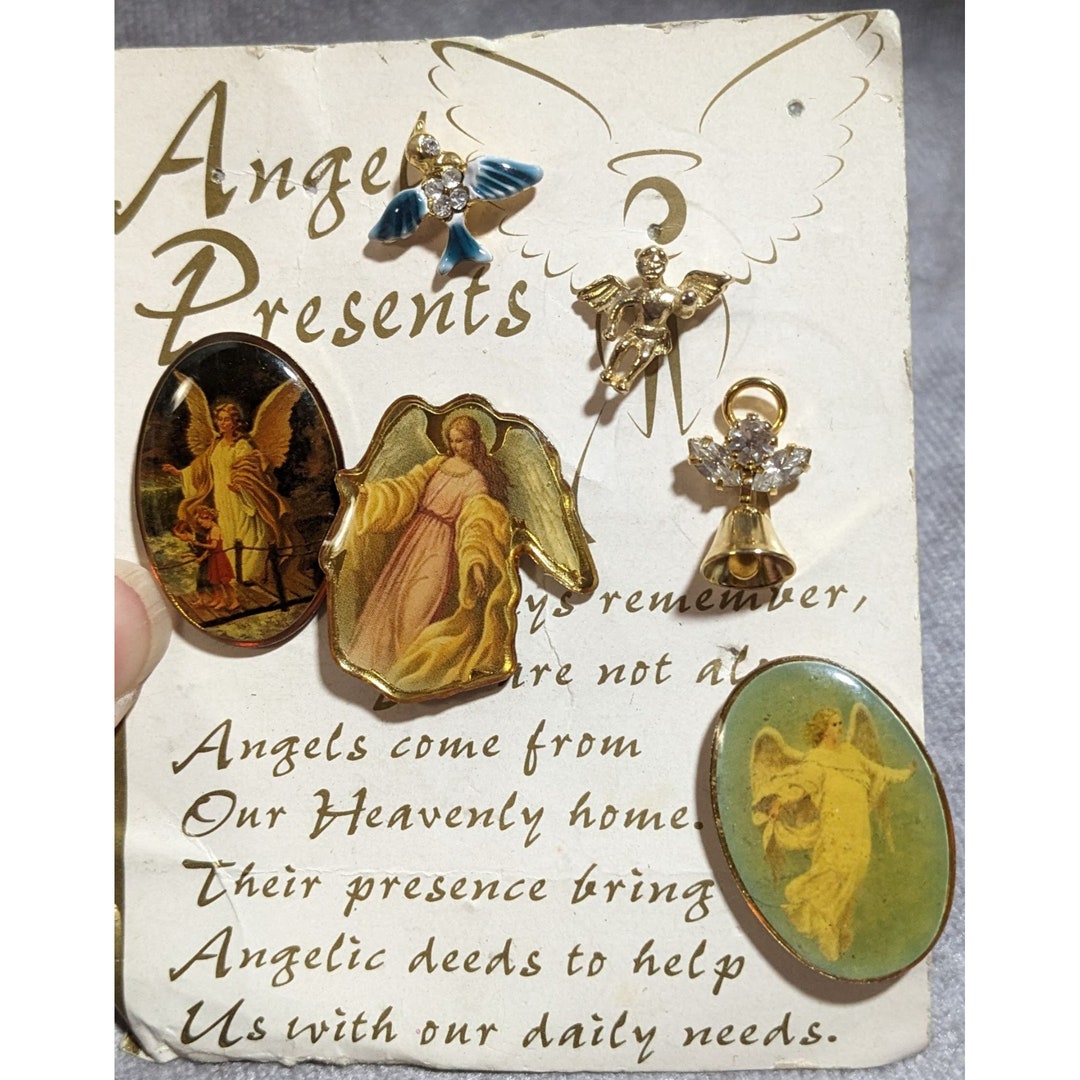 Vintage Angel Presents Lapel Pin Set - Etsy