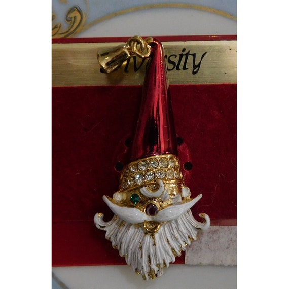 Avante Vintage Winking Santa Brooch - Gem