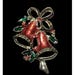 Vintage Holiday Holly Bell Enameled Brooch - Etsy
