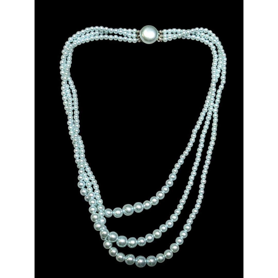 Vintage Princess Style Light Blue Faux Pearl Layered Necklace - Etsy