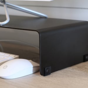 Monitor Stand Black Metal Monitor Riser Desktop Laptop Stand Riser - Etsy