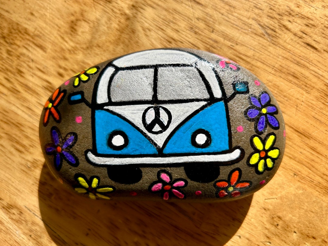 Volkswagen Van Rock Painting - Etsy
