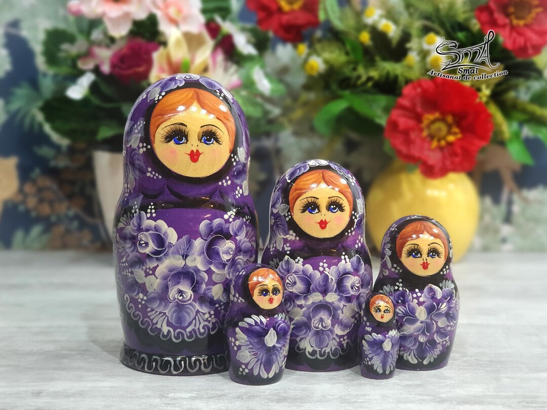 Matryoshka Russian Nesting Dolls Classic flowers. Matriochka - Etsy France