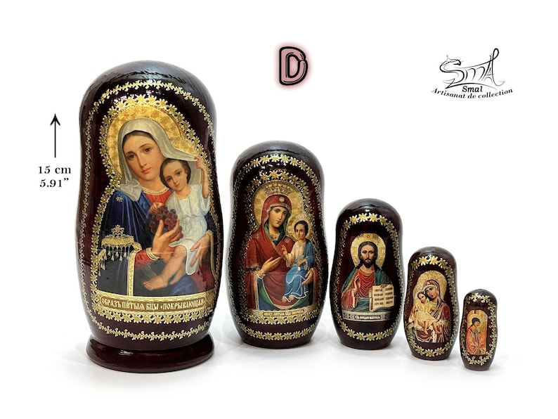 Hand-made Russian Religious Matryoshka Doll With Orthodox Icons ...