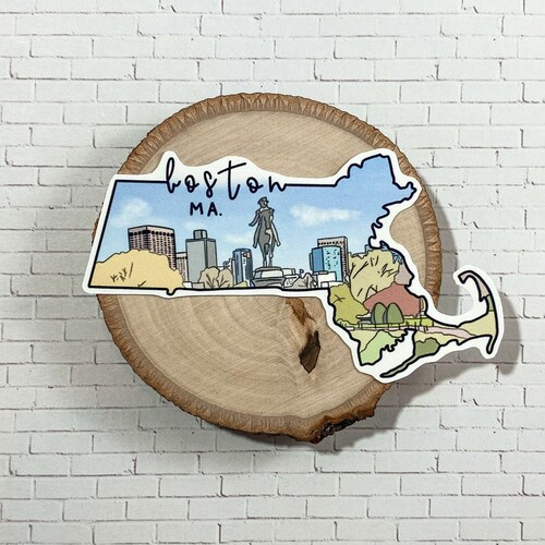 Boston Sticker - Etsy
